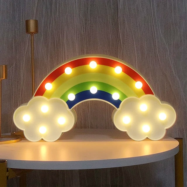 Rainbow Night Light Lamp – Cozy Nursery