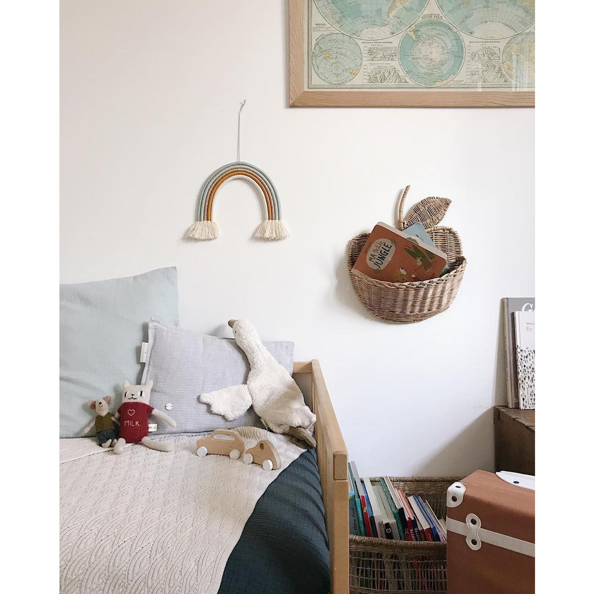 Rattan Apple Shape Storage Basket – Cozy Nursery